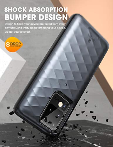 Galaxy S20 Ultra Case, Clayco [Argos Series] Premium Hybrid Protective Wallet Case for Samsung Galaxy S20 Ultra (Built-in Credit Card/ID Card Slot) (Black)