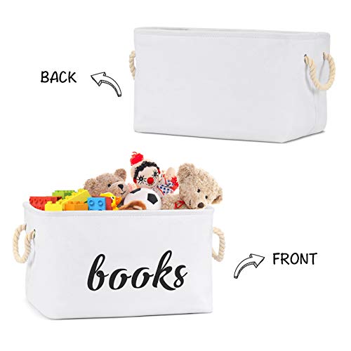 GIRVEM Books Storage Basket, Organizer Box for Baby, Kids or Pets - Storage Bins
