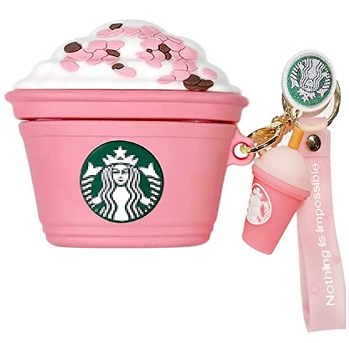 3D Cute Funny Cool Kawaii Fashion Ice Cream Cup for Airpods pro 2019 Charging Case Pink
