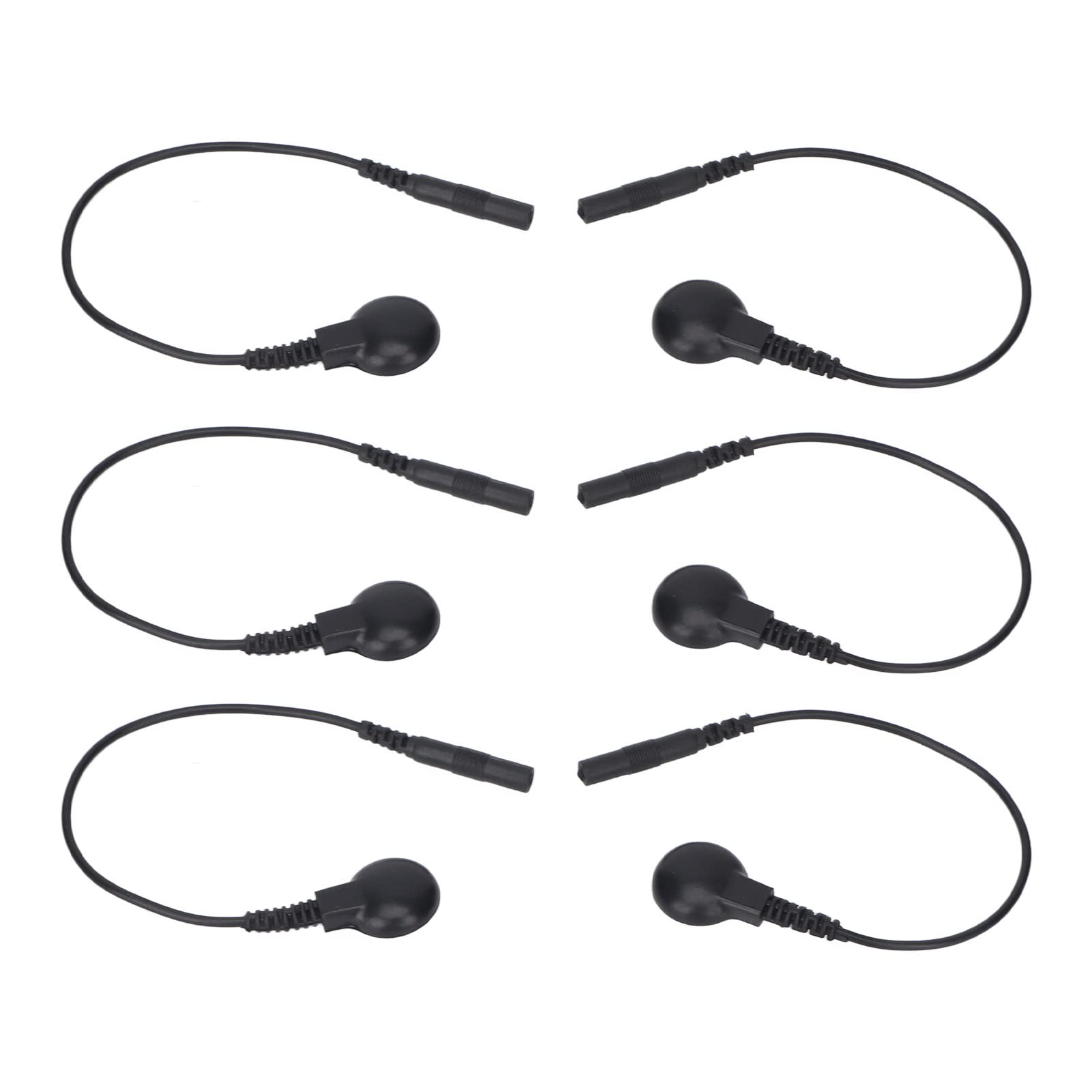 20PCS Electrode Wire, Electrode Cable, Button Type Short Copper Foil Wire Electrode Wire Adapter for TENS Machine 5.9in Length