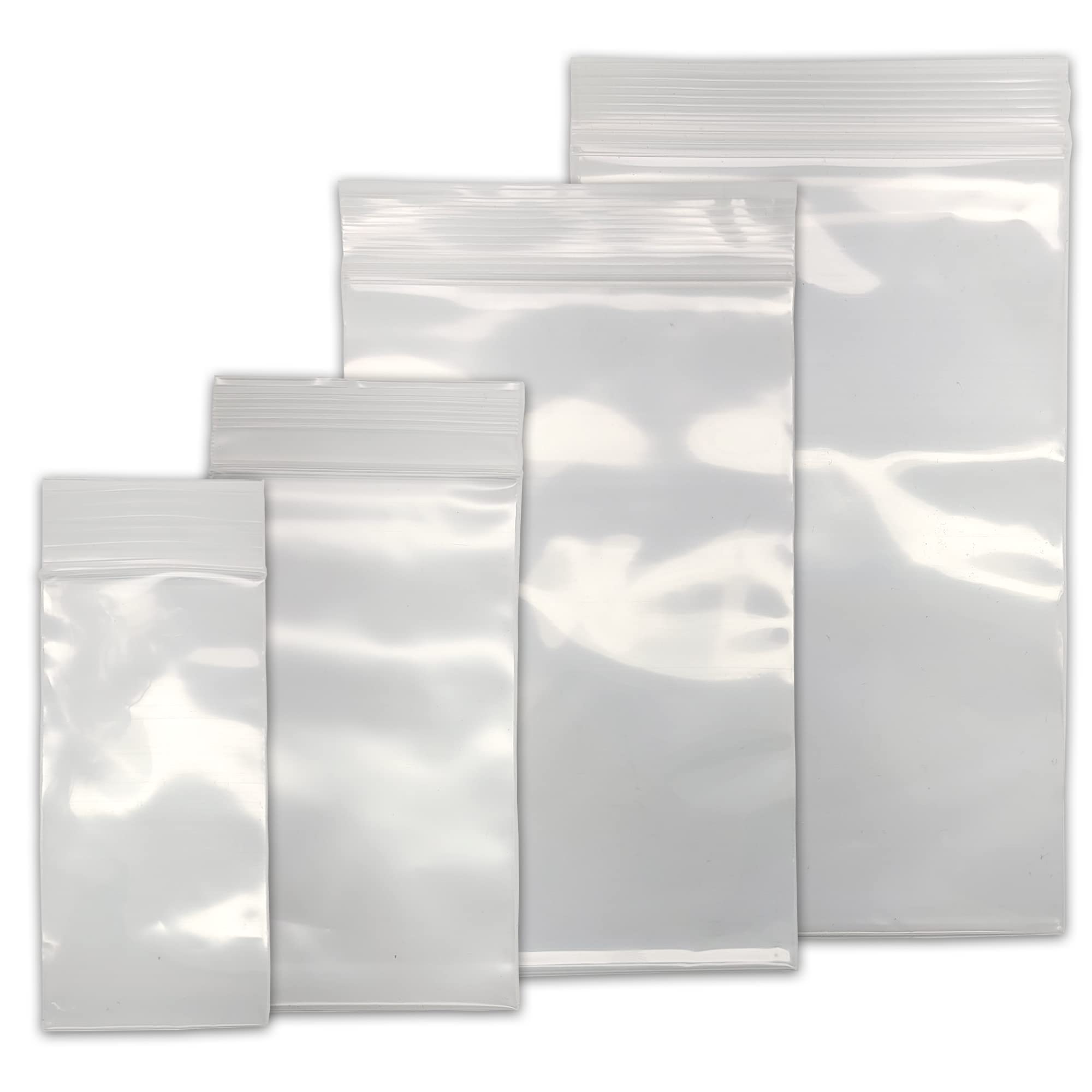 400 Heavy Weight 4 Mil Clear Reclosable Poly Zipper Bags - Assorted Sizes 5x8 4x6 3x5 2x4~100 Ea. by NetSellsIt