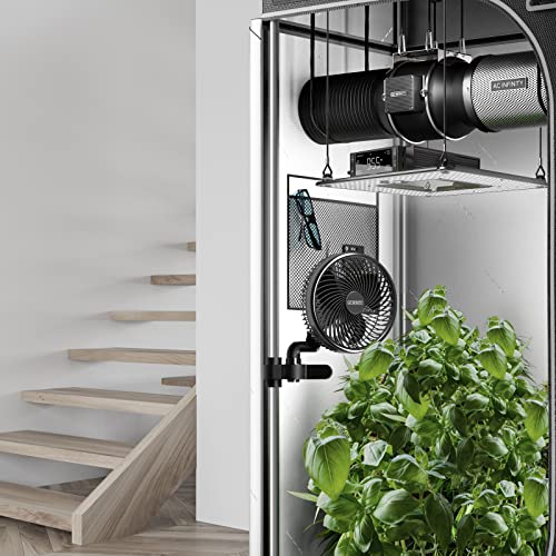 AC Infinity CLOUDRAY S6, Grow Tent Clip Fan 6β with 10-Speeds, EC-Motor, Weatherproof IP-44, Auto Oscillation, Quiet Hydroponics Circulation Cooling