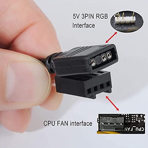 RGEEK RGB/PWM Hub,8 Ports for 5V 3Pin RGB with 5V 4Pin PWM, ARGB Fan Controller Hub Splitter