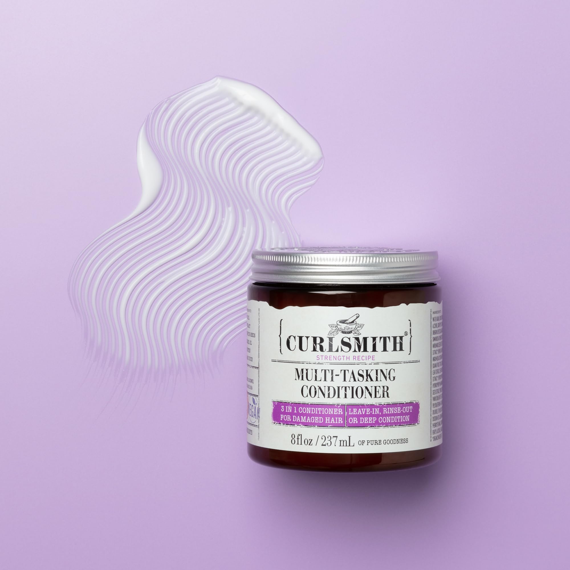 CURLSMITH – Multi-Tasking Conditioner, 3 in 1 Conditioner with Proteins, for Damaged Hair (8 fl oz)