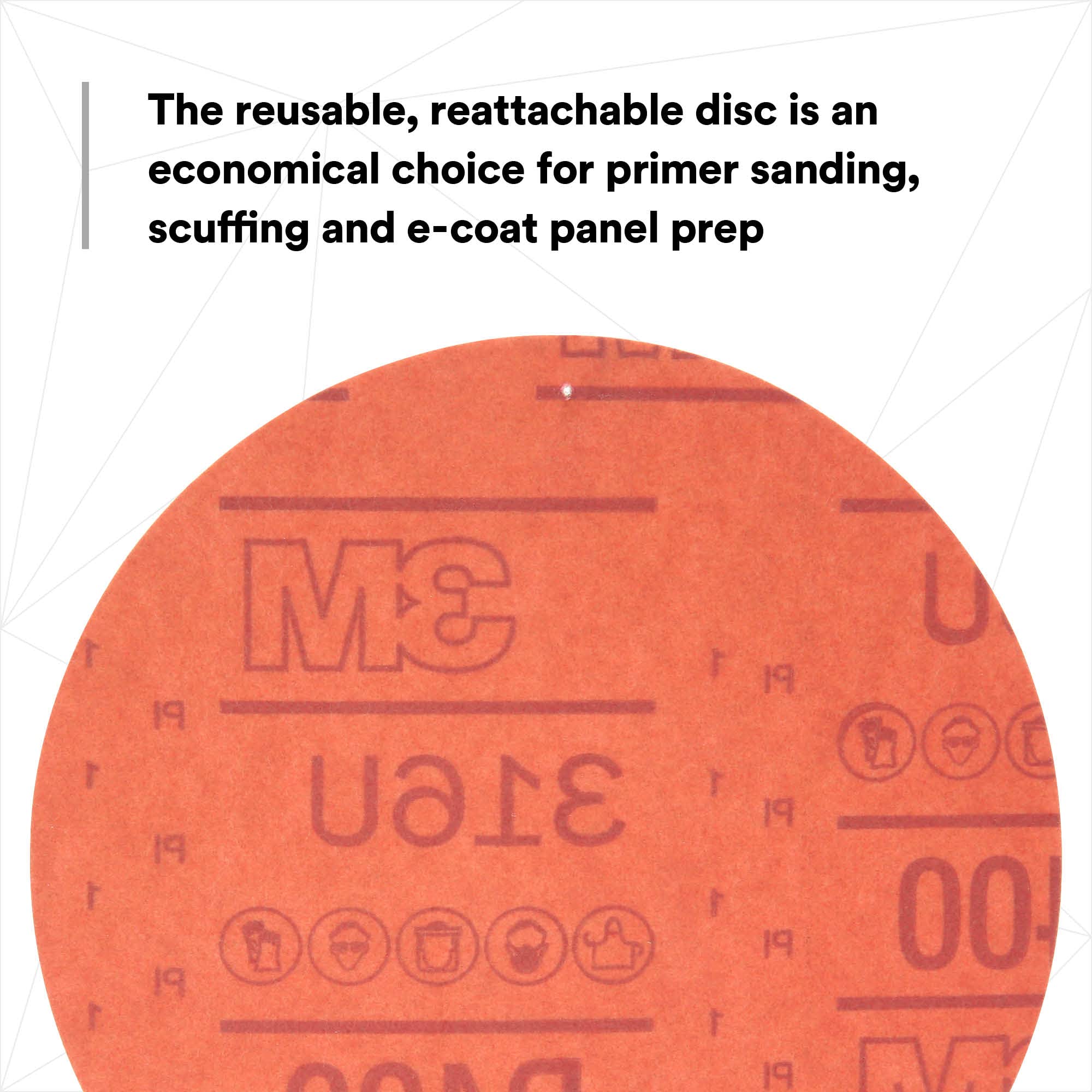 3M Hookit Red Abrasive Sanding Discs, 01261, No Hole, 6 in, 80+ Grade, Pack of 50 Discs, for Auto Sanding, Primer Sanding, E-Coat Sanding