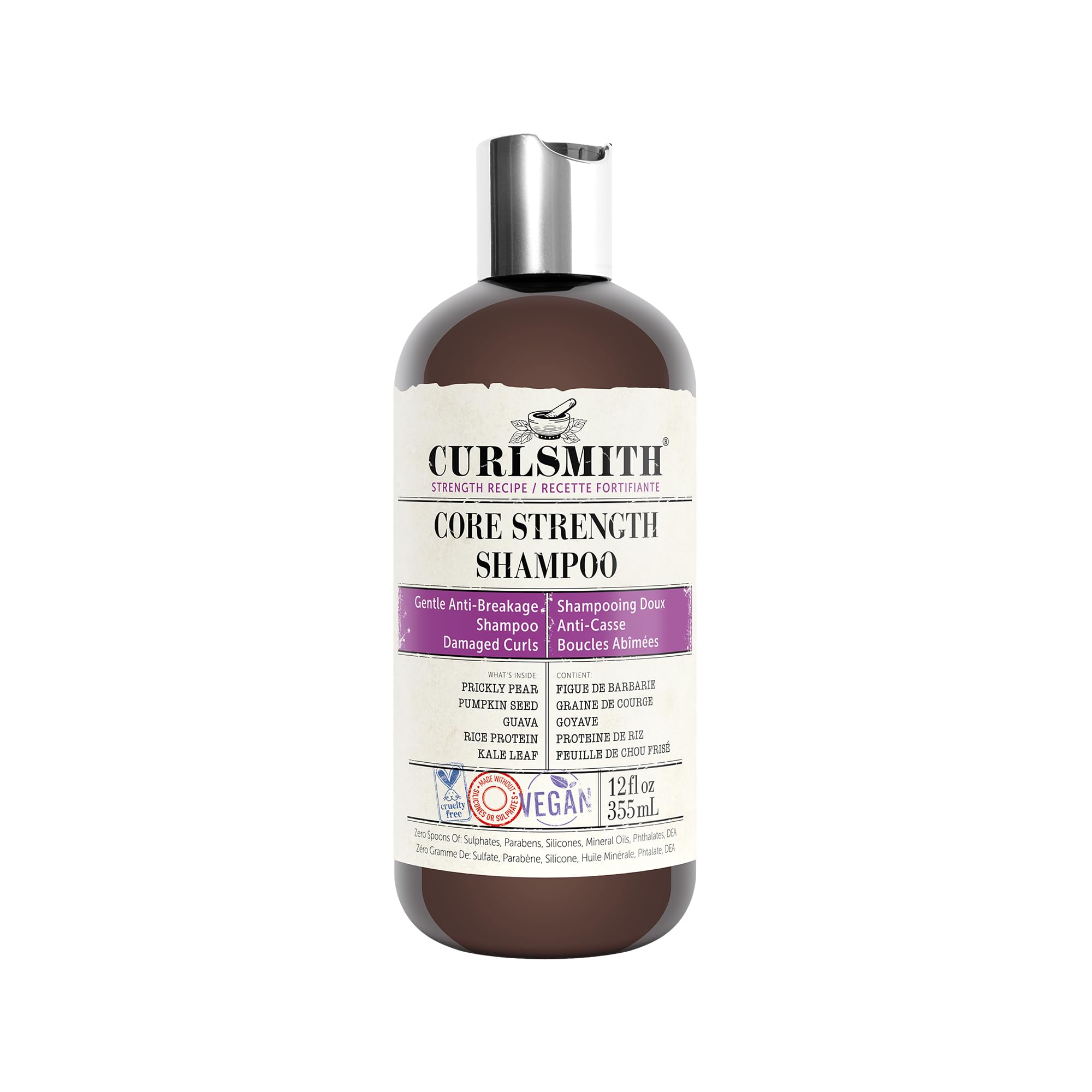 CURLSMITH β Core Strength Shampoo, Gentle Protein-Rich for Frequent Use (12fl oz)