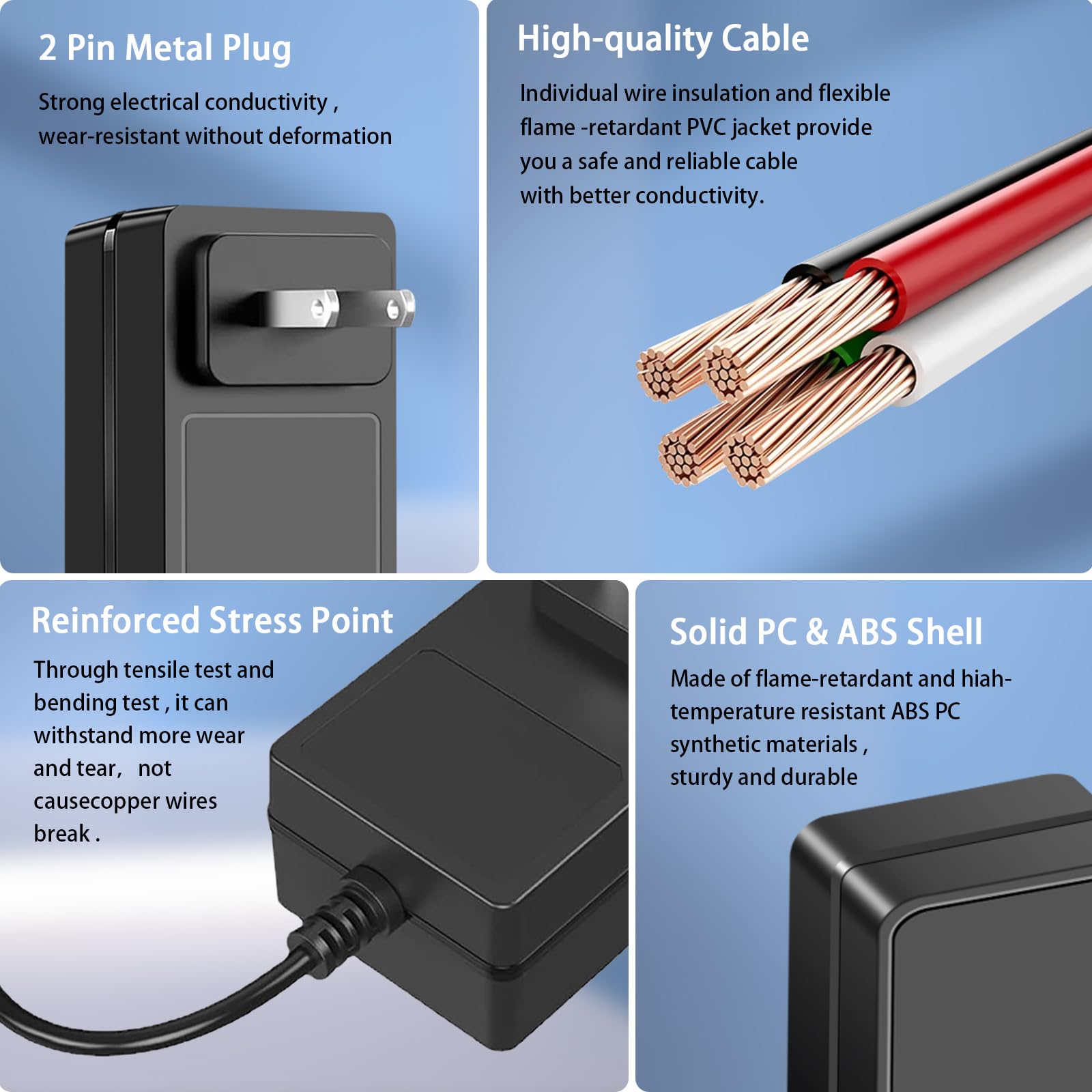 16.8V 2A Charger for Massage Gun, AC 100-240V DC 16.8V 1A 2A Power Supply Adapter for LifePro Sonic, Sonic Mini, Sonic Pro,Fusion X, Sonic Pro,14.4V 14.8V 16.8V 4-String Lithium Battery Pack