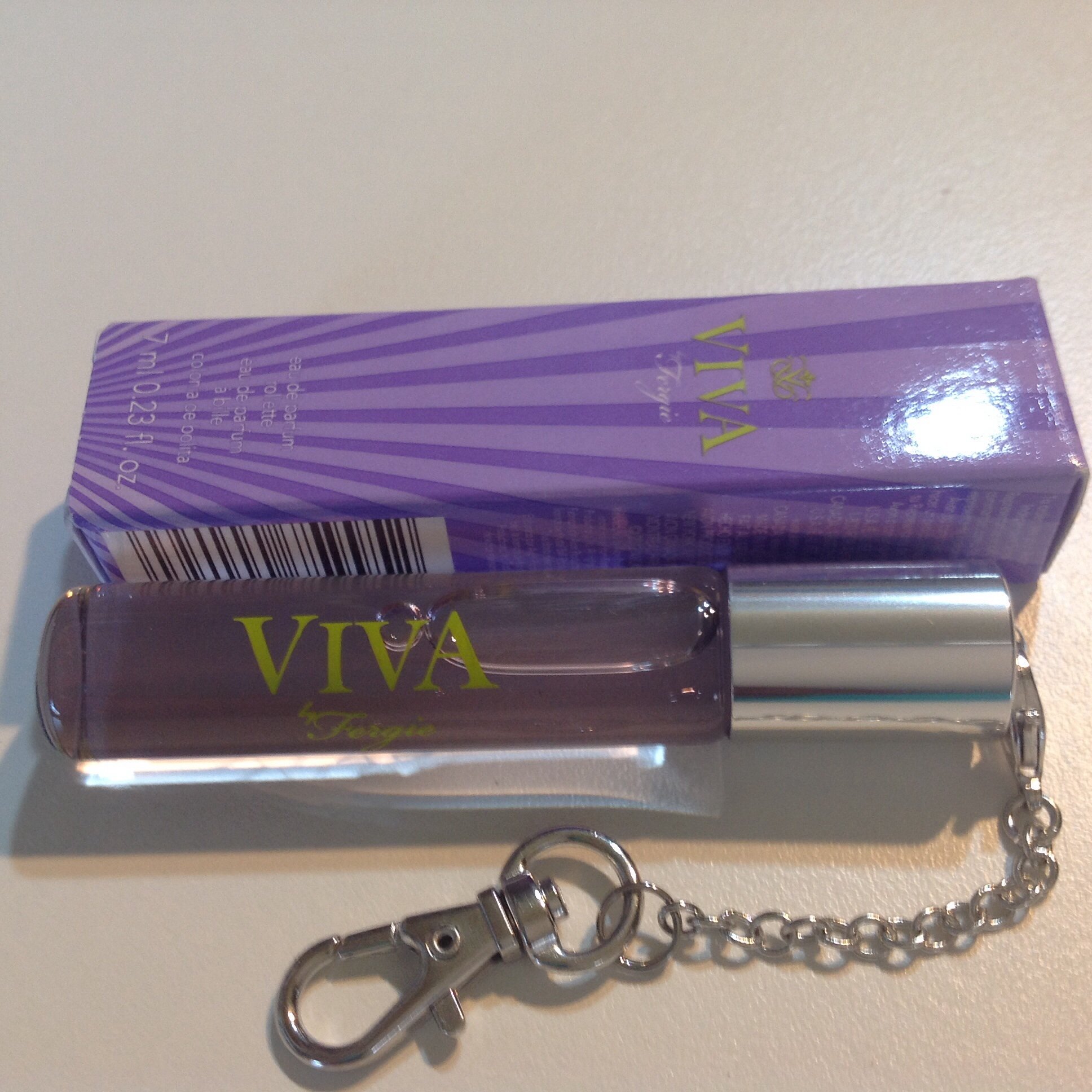 AVON VIVA EAU DE PARFUM BY FERGIE ROULETTE WITH ATTACHED KEY CHAIN