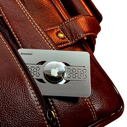 2 Pack Ultra Thin Airtag Card case, Air tag Card Holder for Wallet, Premium Stainless Steel Card Holder of AirTag