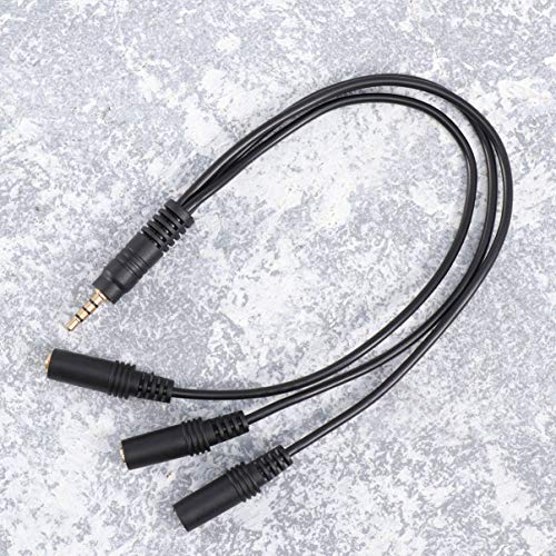 1pc 1 3 Headphone Jack Headphone Mic Headset Splitter Cable Mic Splitter Adapter 3.5mm Audio Cable Splitter Cable for Headset Splitter Cable 3.5mm Dual Earphones Stereo