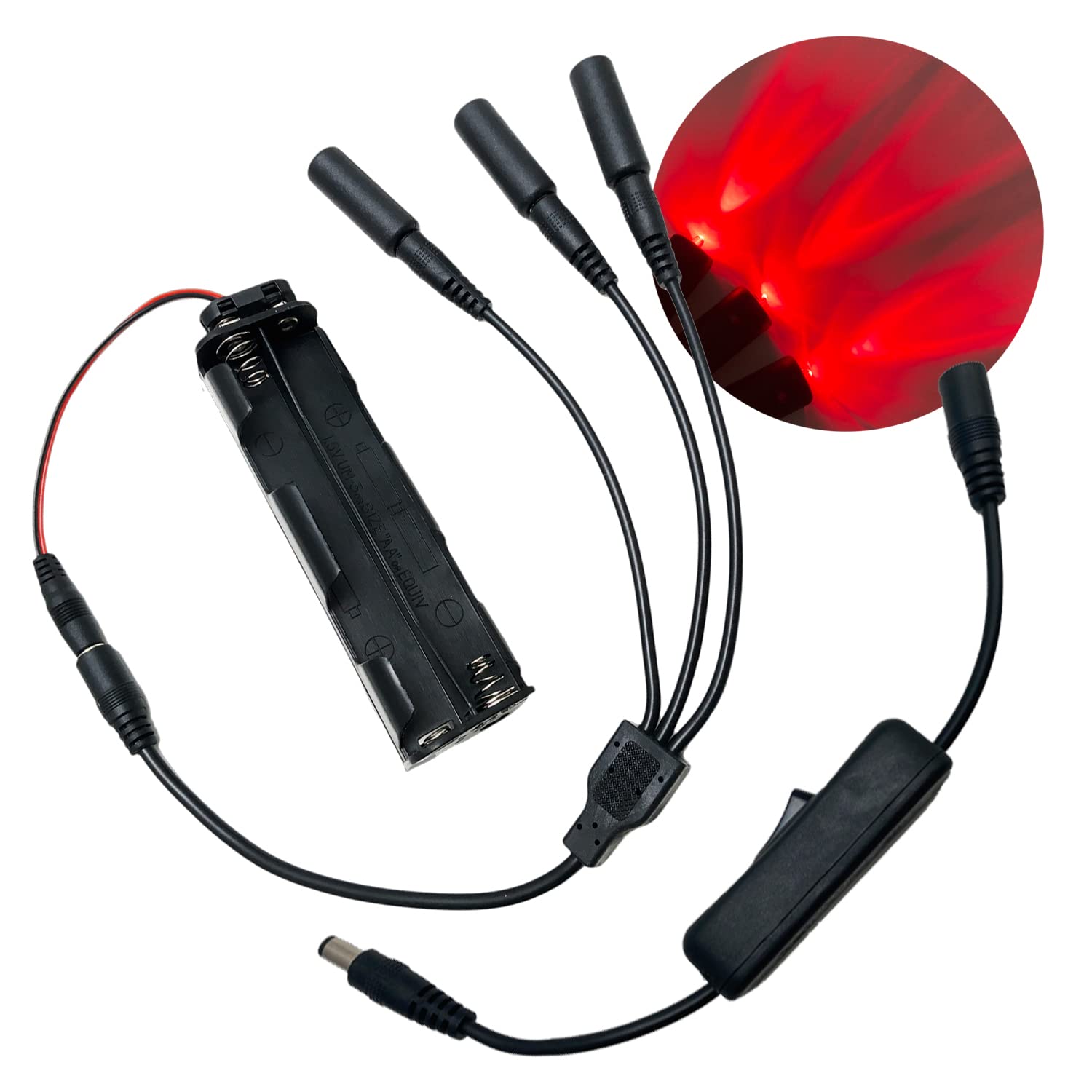 Prop and Scenery Lights Red Led Light 3 Head Micro Special Effects Kit 12v 9v Dc Theatrical Costumes Christmas Lighting