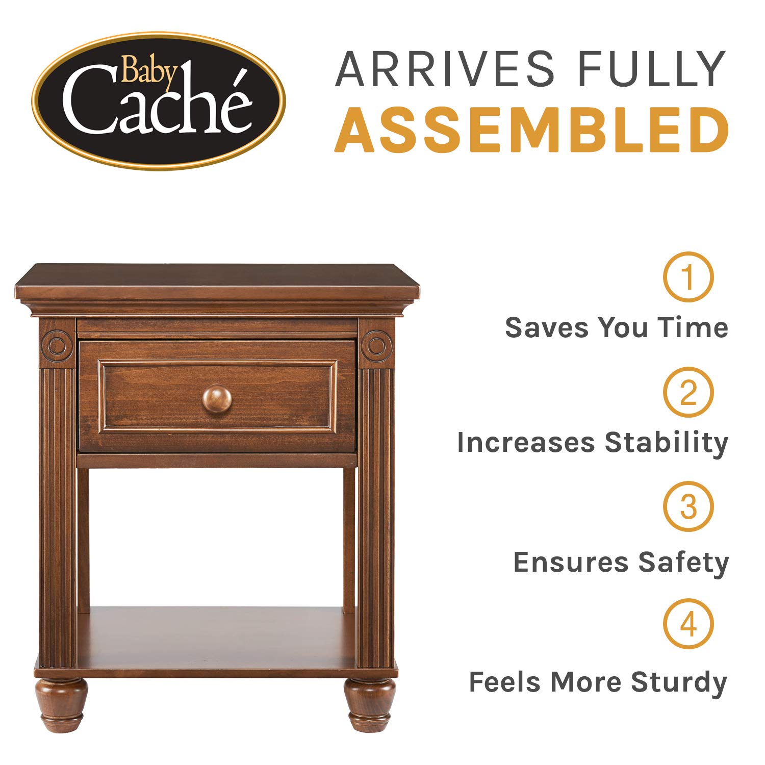 Baby Cache Montana Nightstand, Brown Sugar