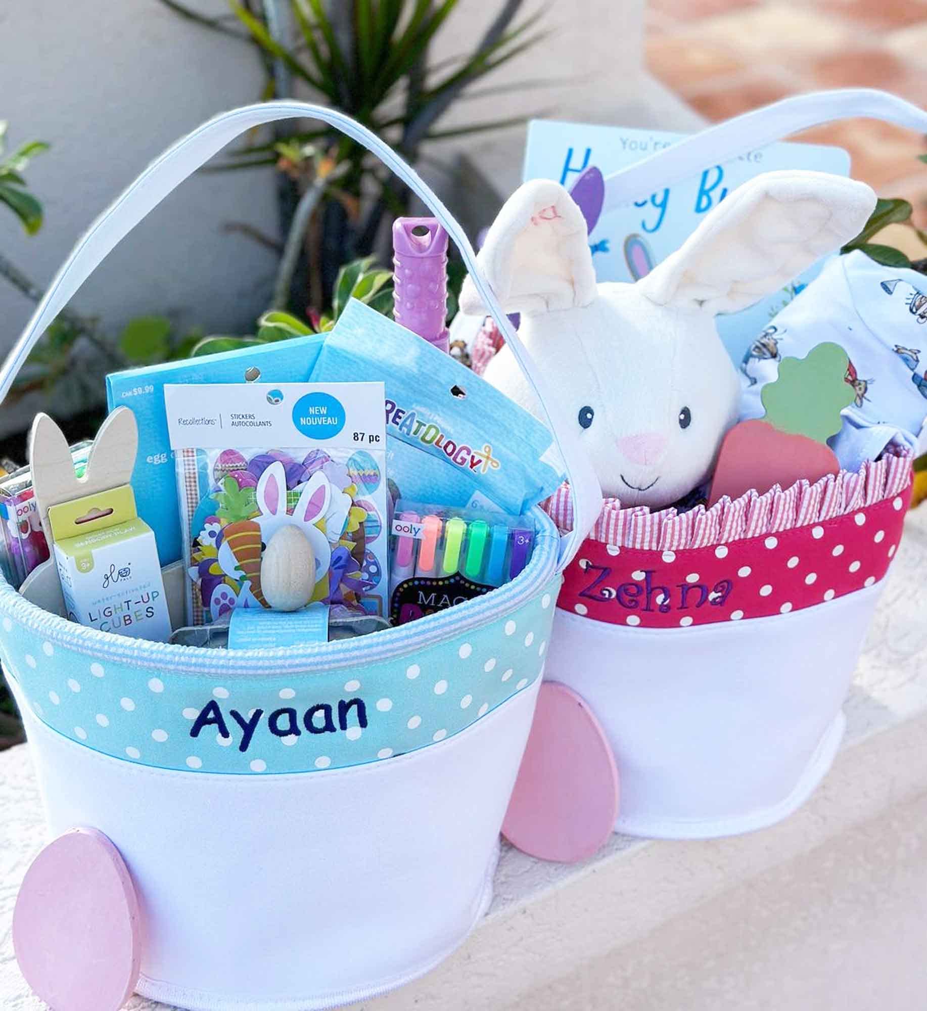 Personalized Soft and Light Easter Basket (Purple)