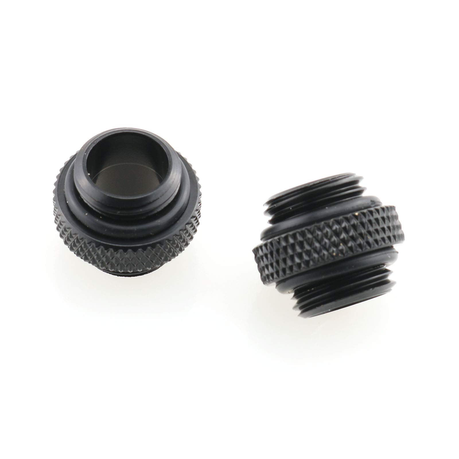 CZQC PC Water Cooling Adapter Black G1/4 6mm Male to Male Extender Connector Joiner Fitting with Sealed O-Ring for Computer Water Cooling Systems