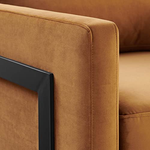 Modway Posse Upholstered Sofas/Sectionals/Armchairs, Black Cognac