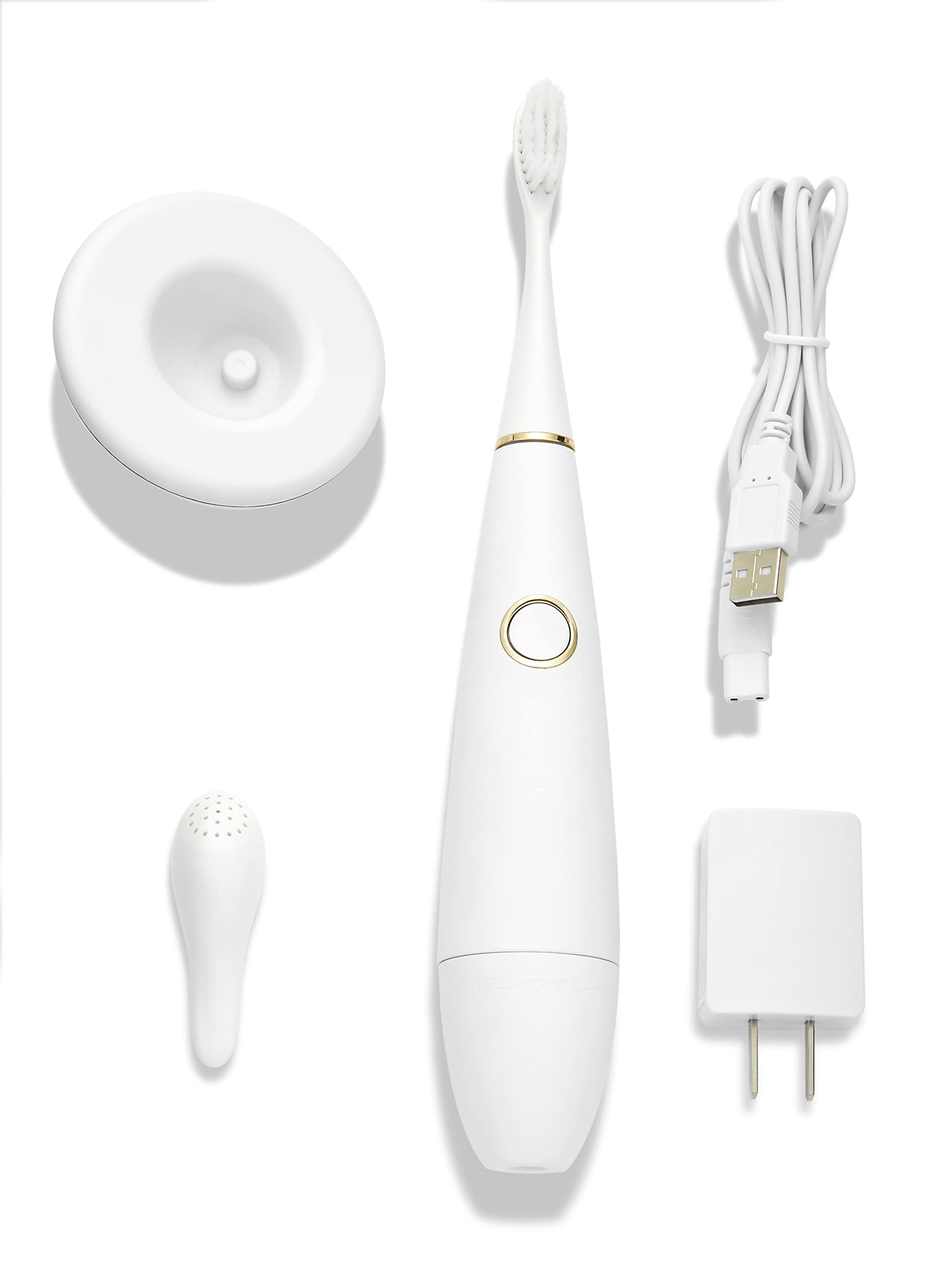Apa Clean Sonic Toothbrush in Pure White | Timed Interval Brushing | Three Modes | Long-Life Battery | Includes 2 Brush Heads