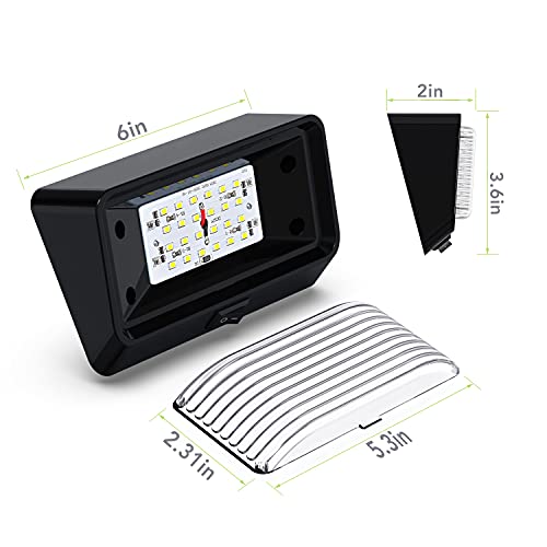 Leisure LED 2 Pack RV Exterior Porch Utility Light with Switch 12v 280 Lumen Lighting Fixture. Replacement Lighting for RVs, Trailers, Campers, 5th Wheels Black Base Clear & Amber Len (Black, 2-Pack)
