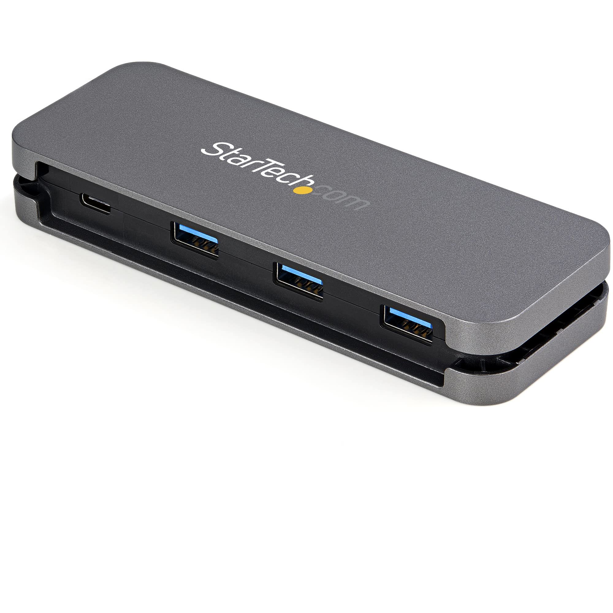 StarTech.com 4 Port USB C Hub - 3X USB-A/1x USB-C - 5Gbps USB 3.0 Type-C Hub (3.2/3.1 Gen 1) - Bus Powered - Portable USB-C to USB-A Adapter Hub - 11.2" (28.5cm) Cable w/Cable Management (HB30CM3A1CB)