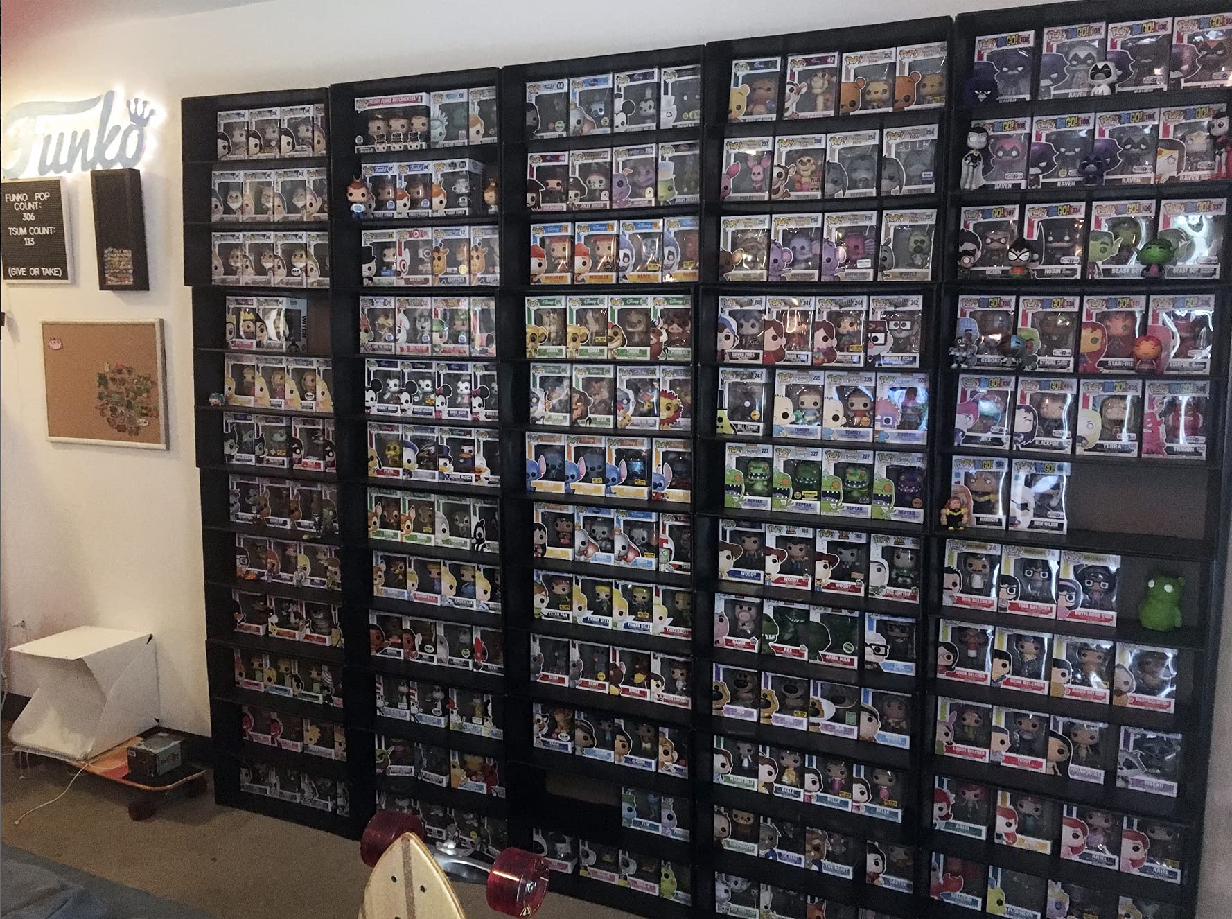 3 Pack, Classic Display Cases for 4 in. Funko Pop Collectible Toy Figures, Black Cardboard