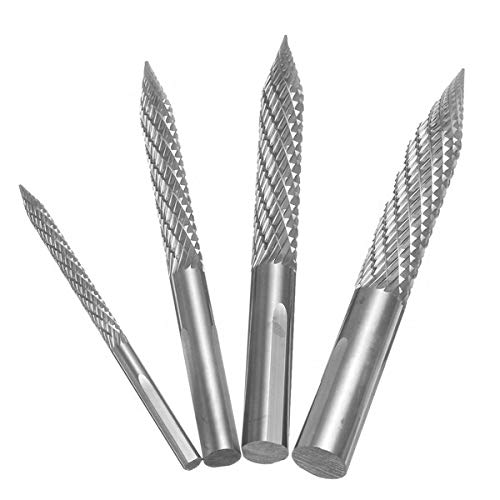 4.5mm (3/16") 6mm (1/4") 8mm (5/16") 10mm (3/8") Super Hard Solid Carbide Cutter Rotary Burrs Carbon Steel Drill Bit Pneumatic Drill Bit Patch Plug Tire Repair Tool TR-4P