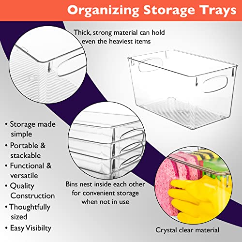ClearSpace Plastic Storage Bins β Perfect Kitchen Organization or Pantry Storage β Fridge Organizer, Pantry Organization and Storage Bins, Cabinet Organizers