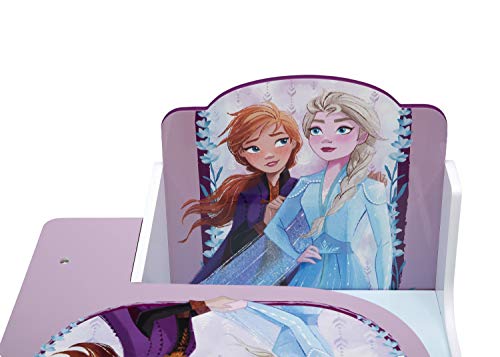 Delta Children Chair Desk with Storage Bin + Design and Store 6 Bin Toy Storage Organizer, Disney Frozen (Bundle)