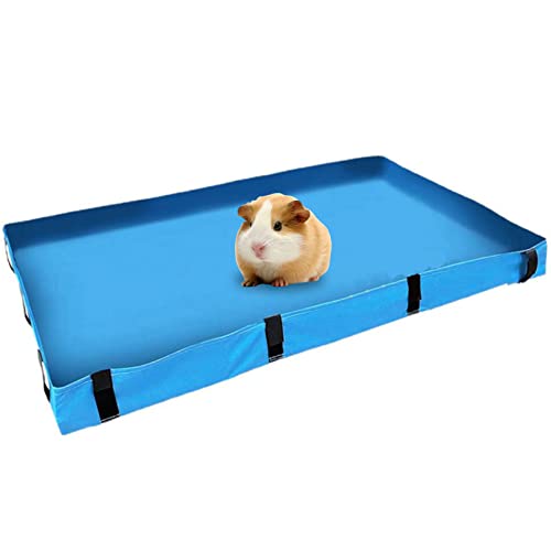 47x24 Guinea Pig Cage Liners Small Animal Habitat Canvas Bottom Liner Chinchilla Waterproof Oxford Cloth Cage Liners Pads Small Animals Cage Bedding Accessories for Ferrets Rabbits Hedgehog(Blue)