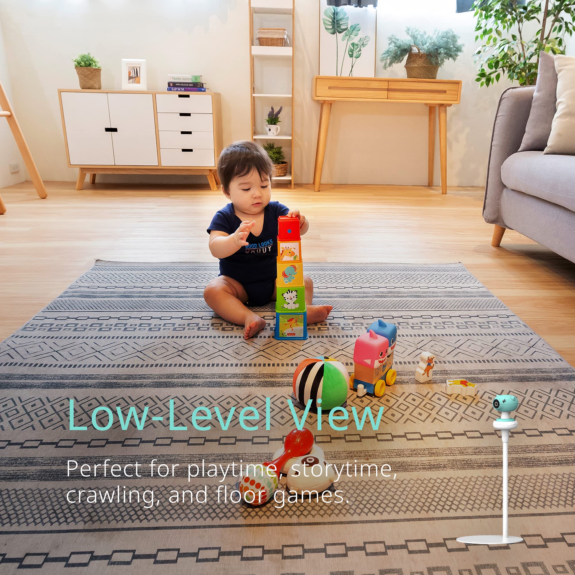 Pixsee Easy Set-up 5-in-1 Camera Stand, Adjustable Height from 20.7 Inches to 57 Inches, Compatible Smart Baby Monitor Only