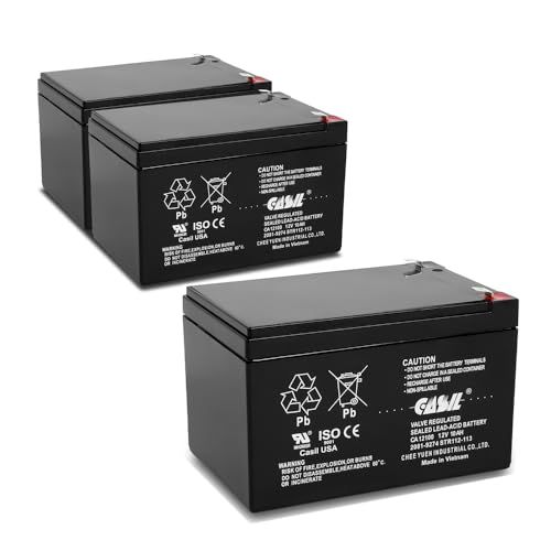Casil CA12100 12v 10ah Battery Razor Quad Battery with F2 Terminals Compatible with Razor Scooter Battery Razor mx500 Battery Razor mx650 Battery W15128190003 3 Pack