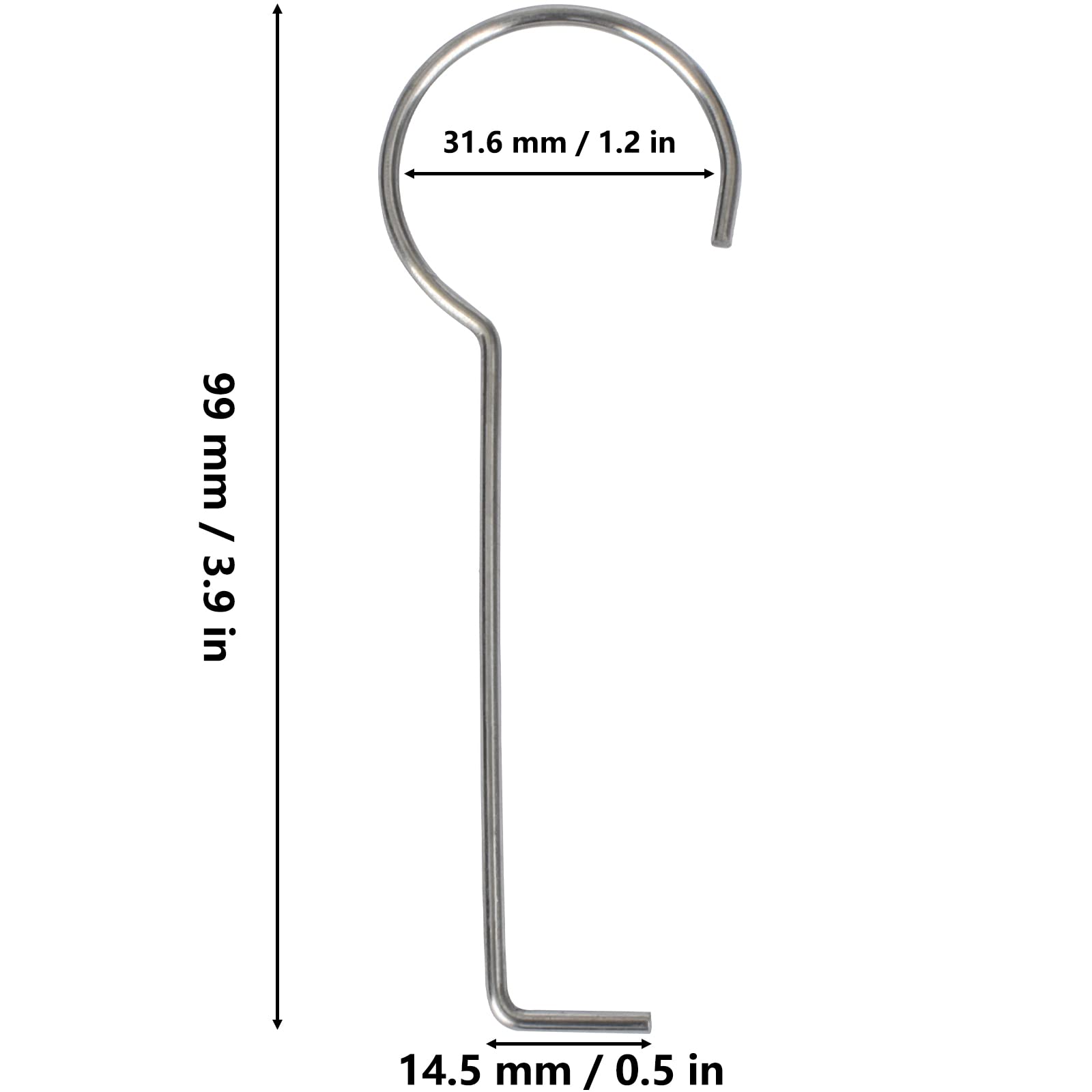 2 Pcs Drain Key Stainless Steel Drain Grate Puller Lift Out Key Drain Grate Lifting Hook for Shower Drain Cleaning