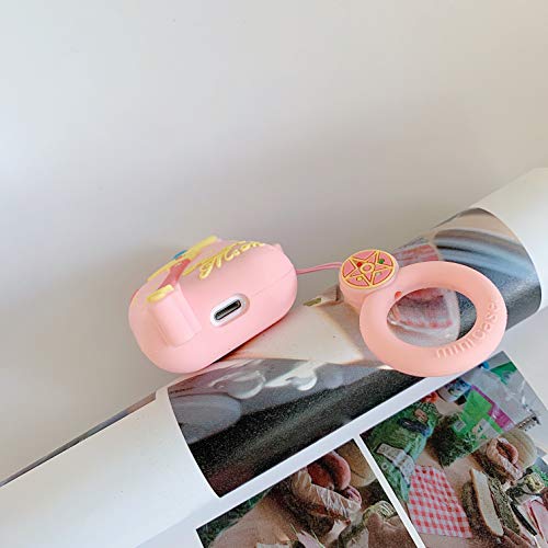 Coralogo Compatible with Airpods 1/2 Cute Case,Cartoon Character Silicone Airpod Designer Skin Kawaii Funny Fun Cool Keychain Ring Design Cover Air pods Cases for Girls Ladies Kids Teens(Magic Wand)