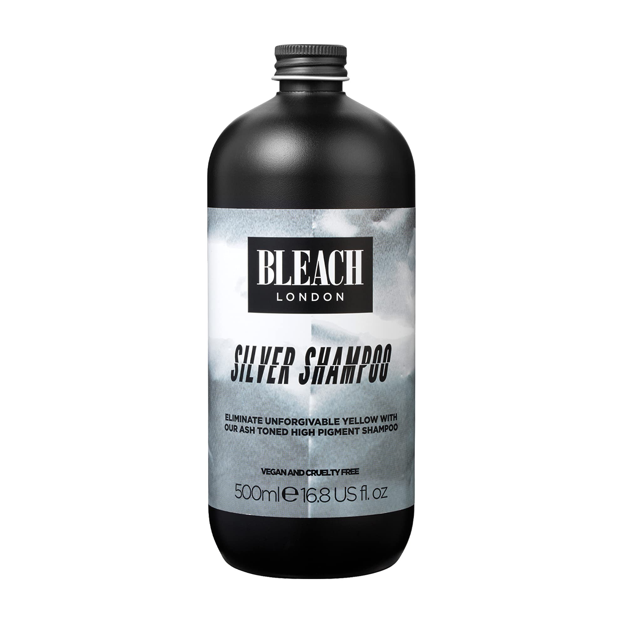 BLEACH LONDON Silver Shampoo - High Pigmented Ashy Silver Rinse, Vegan Cruelty Free, Color Protected Clean, Color Depositing Toning Formula 16.8 fl oz
