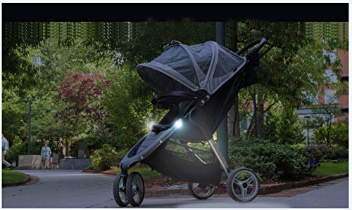 Good Gear 2 Pack Waterproof Silicone Strap Stroller Safety LED Lights, Night Walking Accessories, Battery Operated Visibility Light for Kids Scooter & Bike, Black