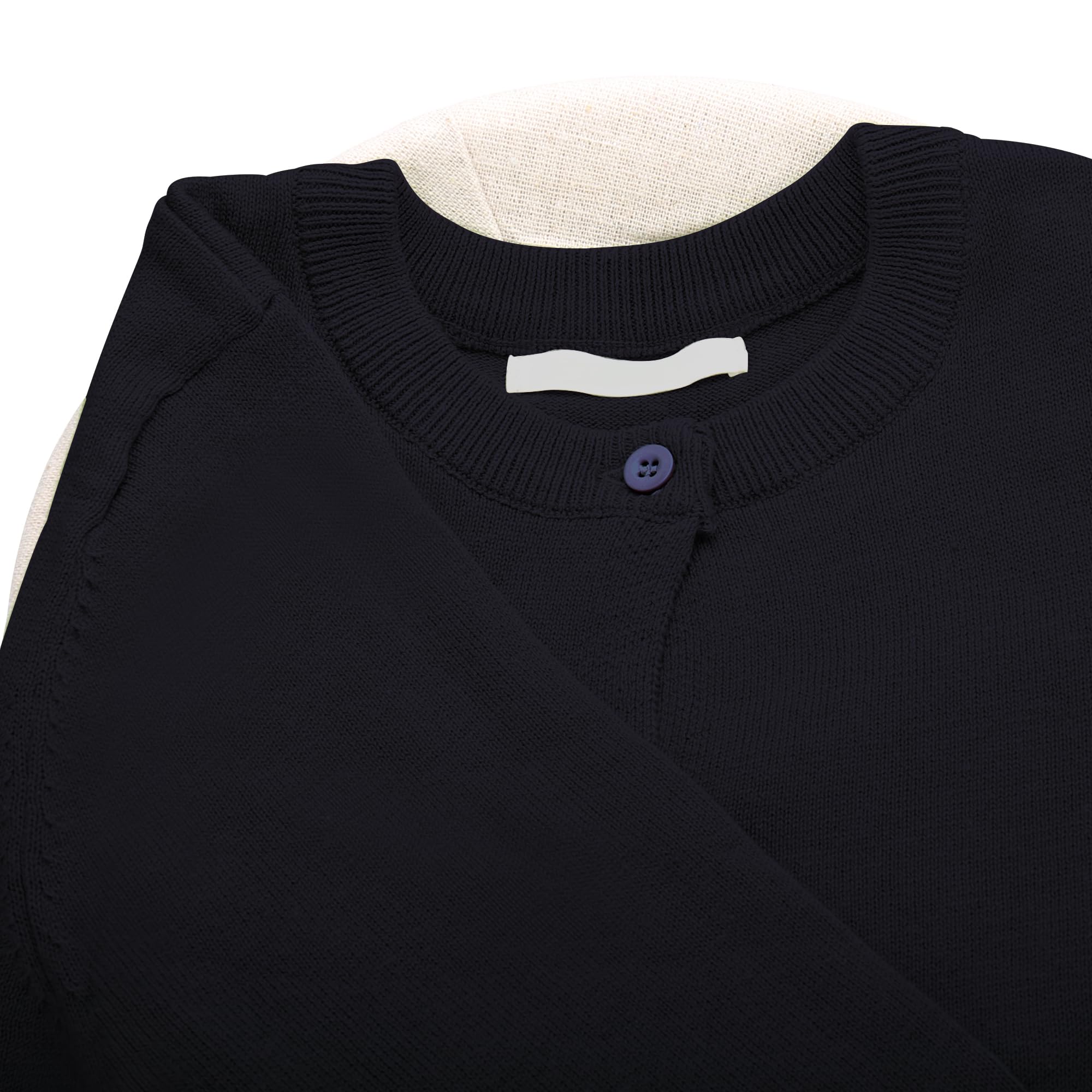 Baby Boys Girls Button-Down Cardigan Toddler Cotton Knit Sweater Black 90