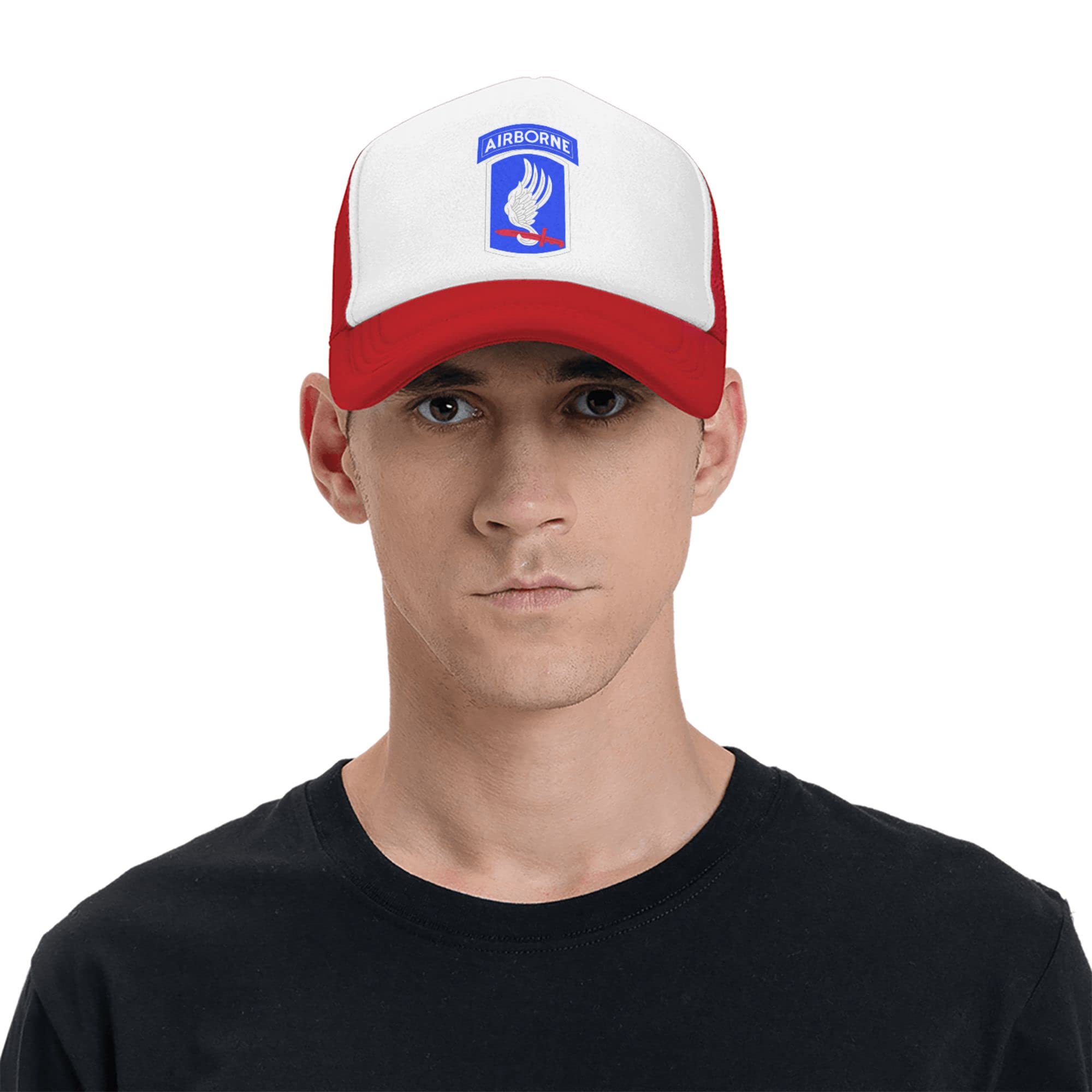 173rd Airborne Brigade Combat Team Baseball Hat Funny Sports Hats Trucker Cap Retro Adjustable Magic Buckle Dad Caps Red