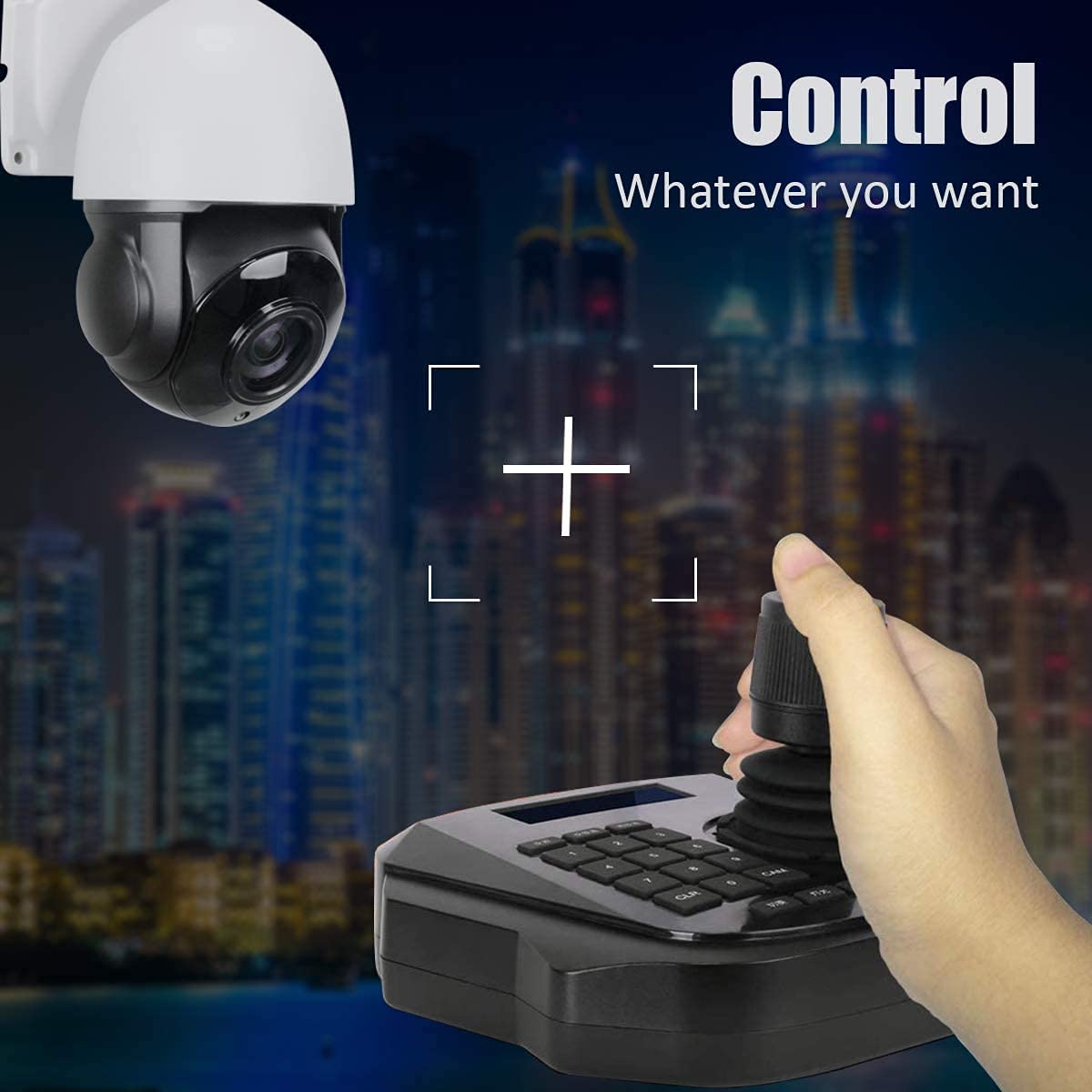 Hsility PTZ Controller 4D PTZ Joystick Controller IP Network Keyboard with LCD Display Screen