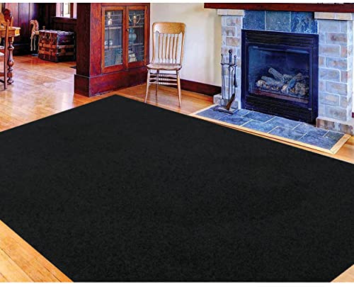 Ambiant Pet Friendly Solid Color Area Rugs Black - 3' x 5'