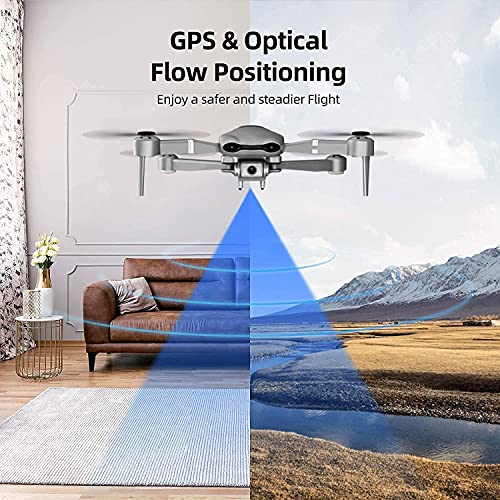 4DF3 GPS Drone with 4K Camera for Adults,5G FPV Live Video RC Quadcopter for Toys Gift,GPS Auto Return Home, Follow Me,Gravity Control,Waypoint Fly, Headless Mode,2 Batteries,