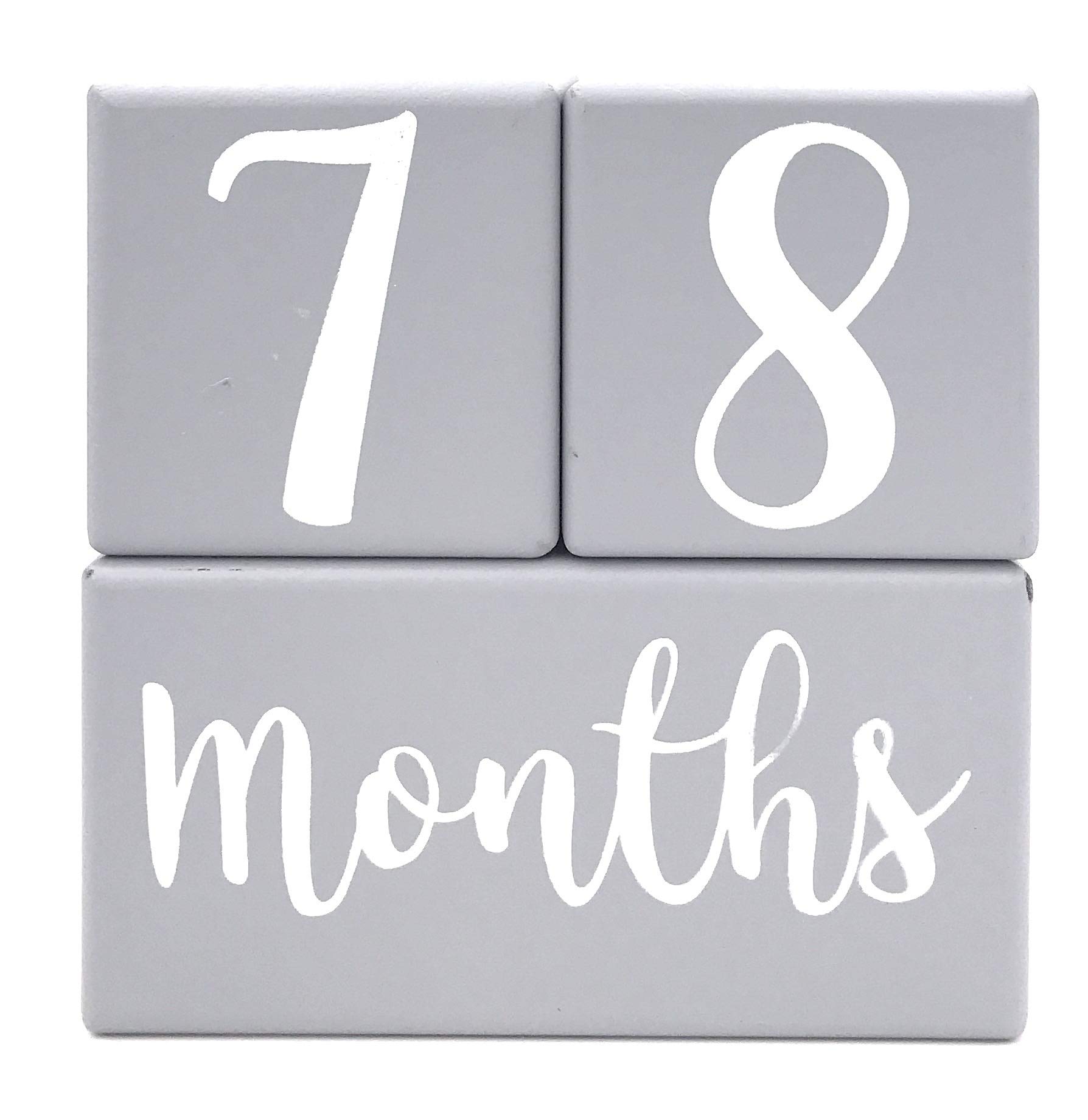 Baby Monthly Blocks Age Months Wood Photo Wooden Number Month Block