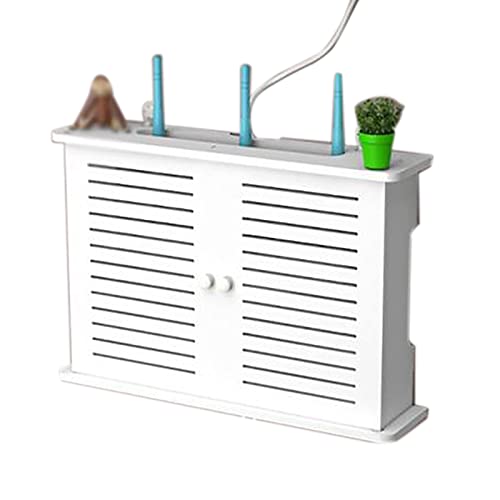 Coasta WiFi Router Boxes Wooden Box Cable Wire Bracket Wall Plug Board Shelf L