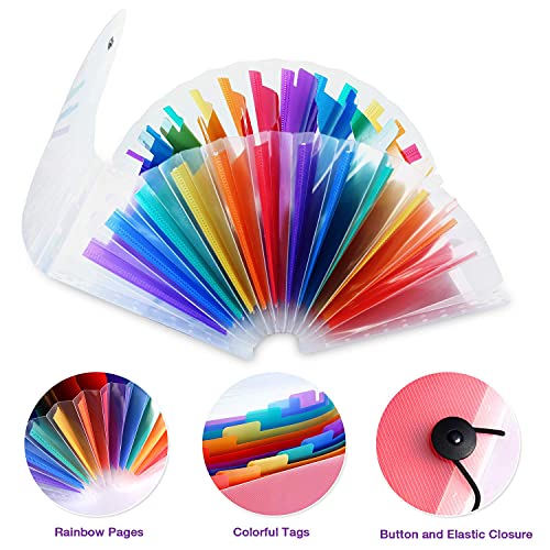 2 Pack 13 Pockets Accordion File Organizer, A6 Plastic Coupon Organizer Wallet Mini Expanding File Folder for Cards, Coupons, Receipt, Tax Item (2 Packs)