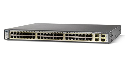 Cisco WS-C3750G-48PS-S Catalyst 48-Port Stackable Gigabit PoE + 4 SFP Switch (Renewed)