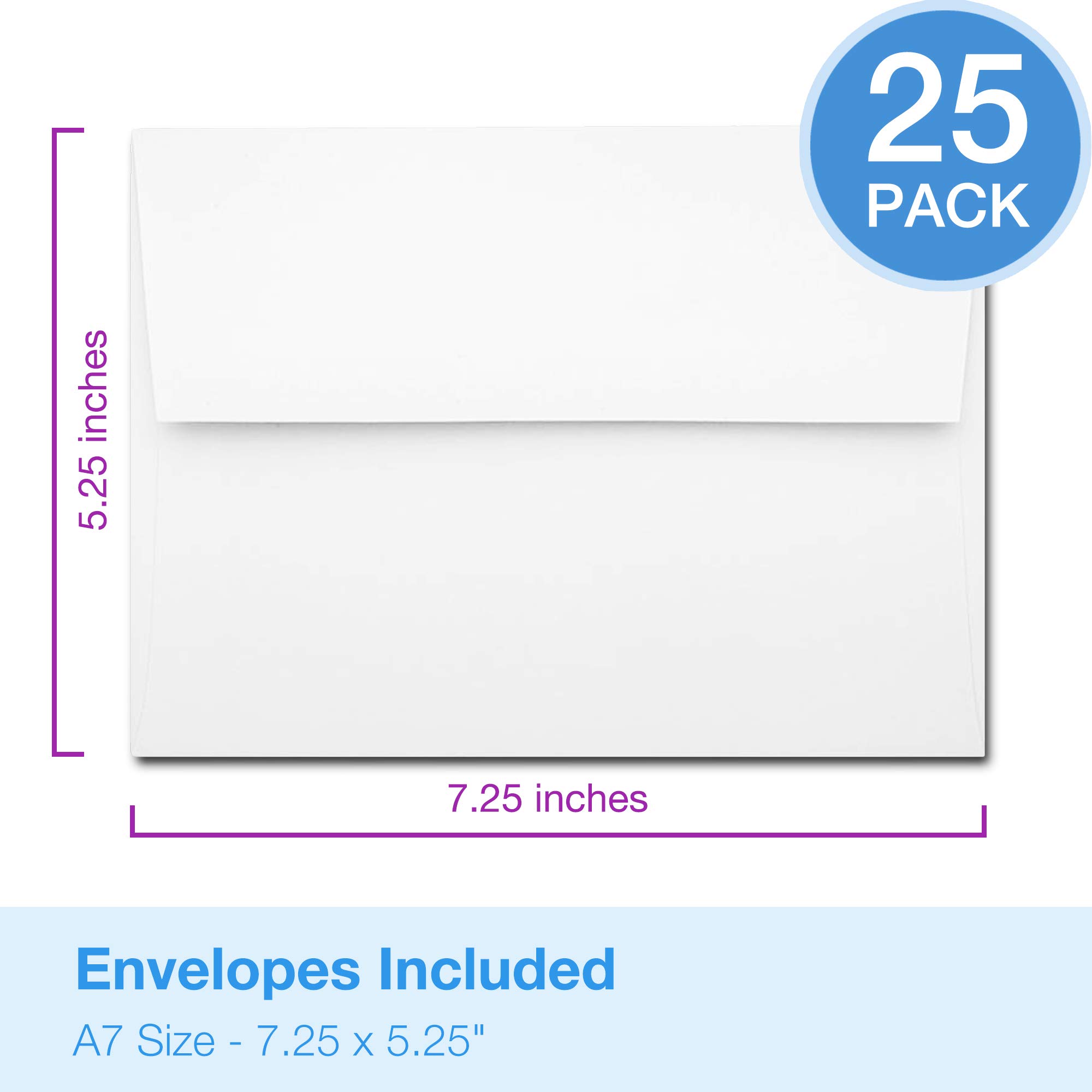 Set of 25 Gender Reveal Party Invitations with Envelopes, Diaper Raffle Tickets and Baby Shower Book Request Cards