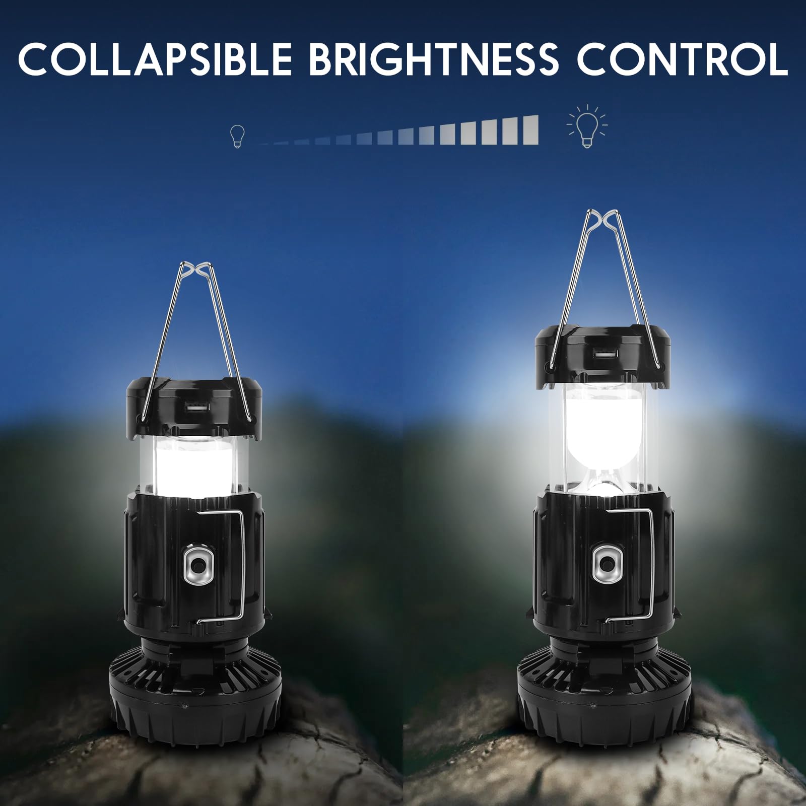 2024 Upgrade Solar Powered Camping Lantern with Fan - Stay Cool and Well-lit During Outdoor Adventures with This Versatile Lantern Featuring a Built-in Fan for Added Comfort.