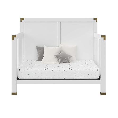 Baby Relax Miles 5-in-1 Convertible Crib, Nursery Furniture, Classic White