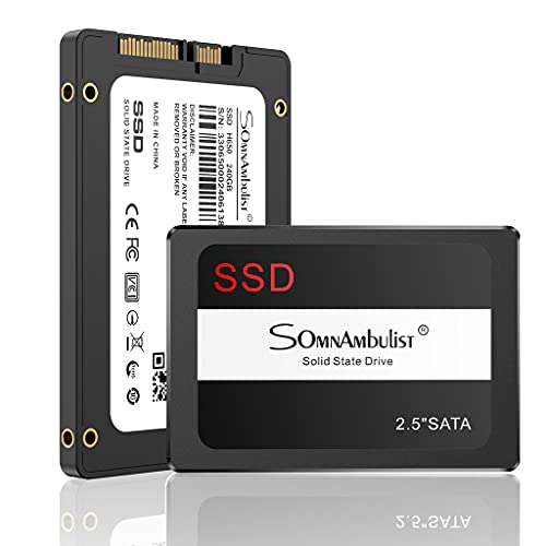 Somnambulist SSD Internal Solid State Drive Disk SATA III 2.5 inch SSD 960GB 2TB Laptop Notebook (Black-960GB)