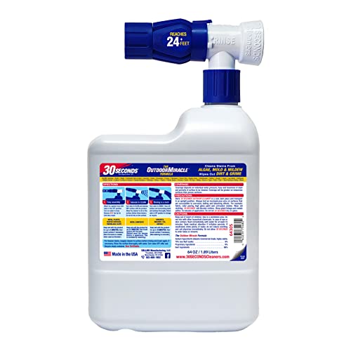 30 SECONDS Outdoor Cleaner Hose End Sprayer | 2 Pack | House Vinyl Siding Deck Fence Patio & More
