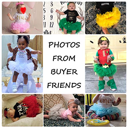 Baby Girls Tutu Skirt, Infant Tulle Tutus, Newborn Soft Skirts for Toddlers Red