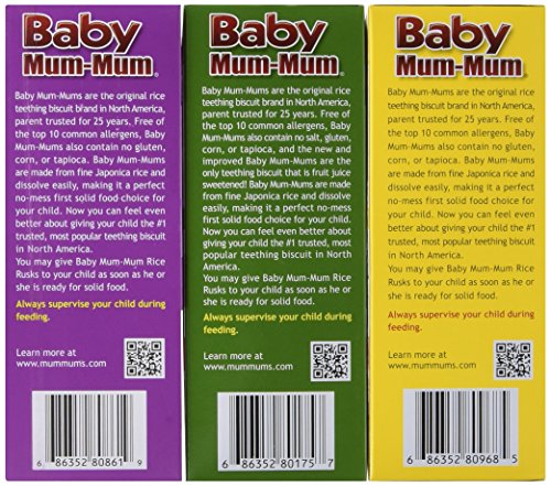 Baby Mum-Mum Variety Pack of 3 Original Banana and Vegetable 1.76 Ounce (Pack of 3)