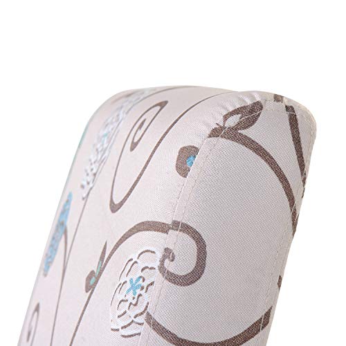 LZ LEISURE ZONE Urban Stylish Fabric Accent Dining Chairs Sofa Side Chairs Upholstered Armchair with Wood Legs Home Furniture (Floral)